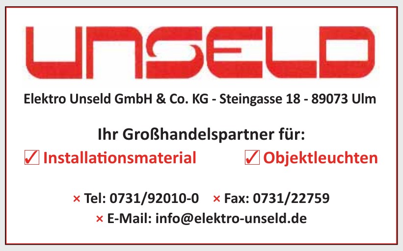 Das Elektrogeschäft Widmann brachte viele Projekte zum Leuchten ...