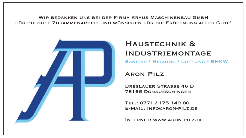 Neubau Kraus Maschinenbau - Schwäbischer Verlag