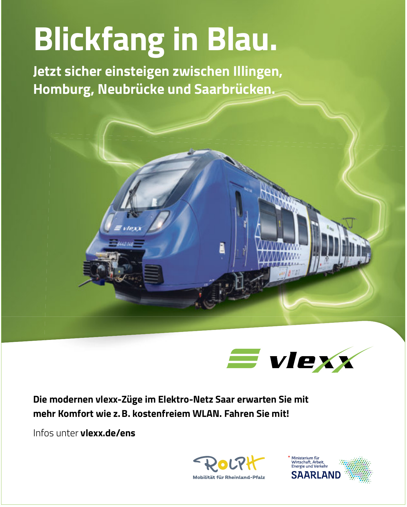 Der Neue in der vlexx-Flotte: Blickfang in Blau rollt durch das Saarland