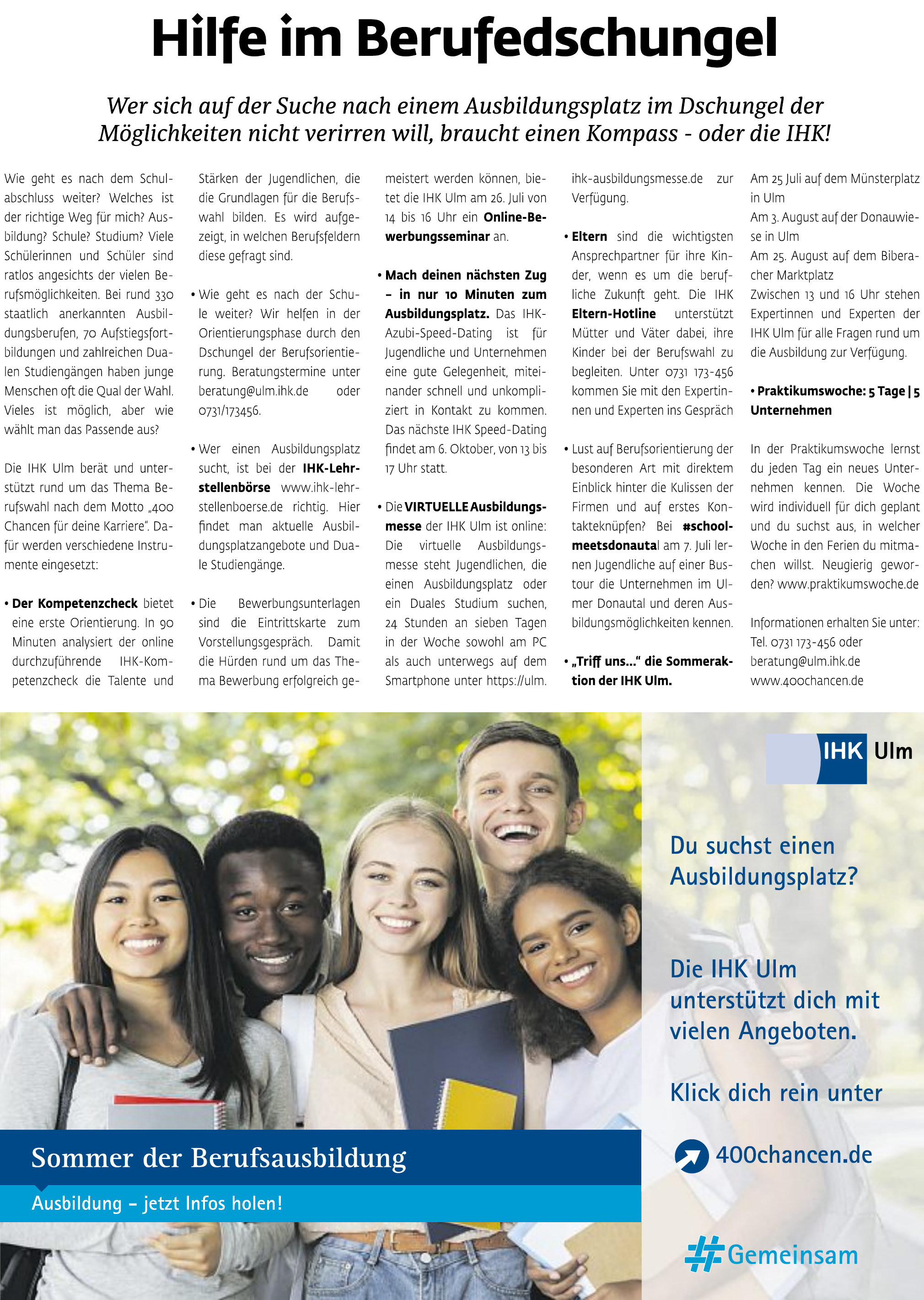 Den richtigen Ausbildungsplatz finden - Schwäbischer Verlag