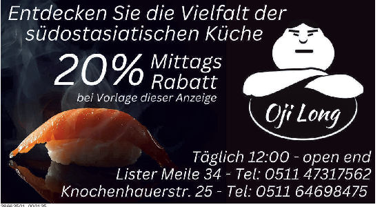Das Oji Long begeistert mit Sushi-Kunst und raffinierter ...