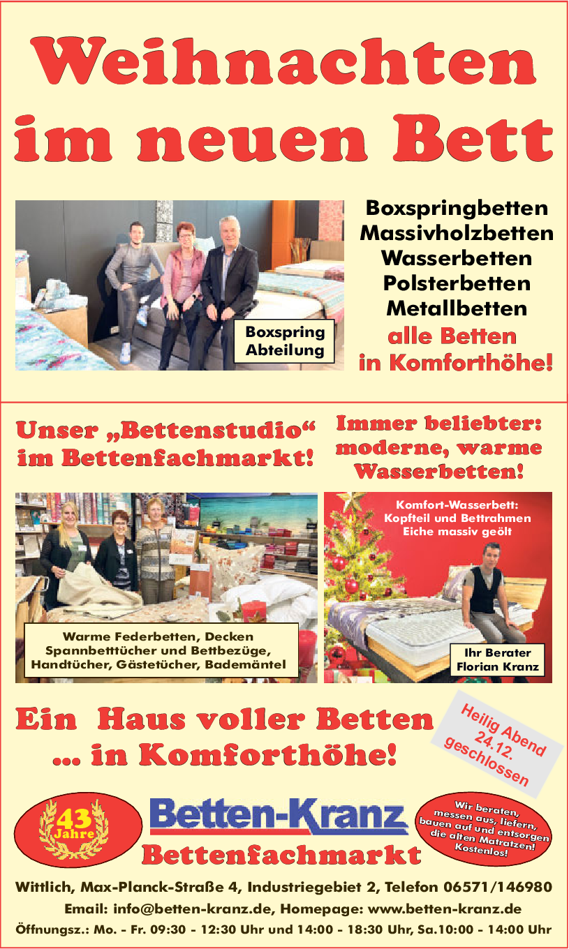 Wittlich: Das Unternehmen steht für höchste Qualität im Bereich ...